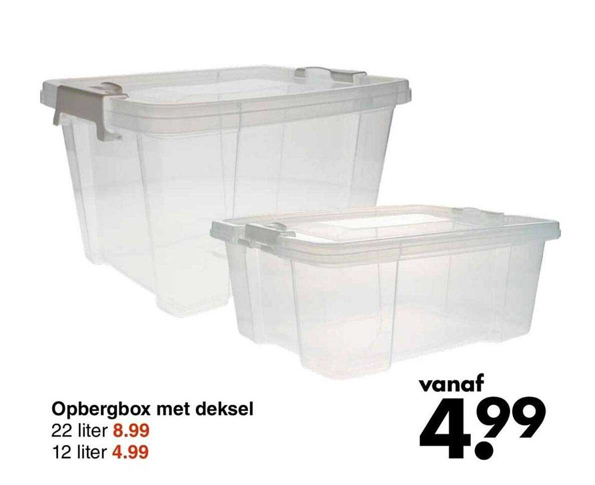 Opbergbox Met Deksel Aanbieding bij Wibra - 1Folders.nl