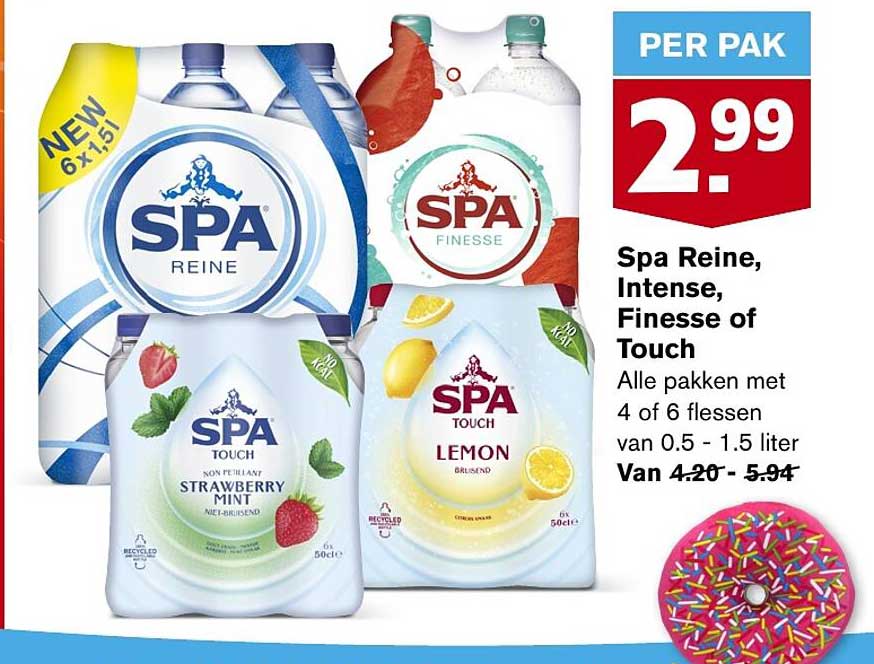 Spa Reine, Intense, Finesse Of Touch Aanbieding bij Hoogvliet - 1Folders.nl