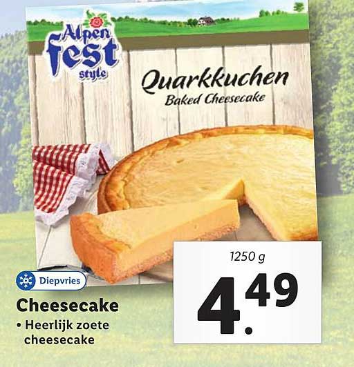 Alpen Fest Style Cheesecake Aanbieding bij Lidl - 1Folders.nl