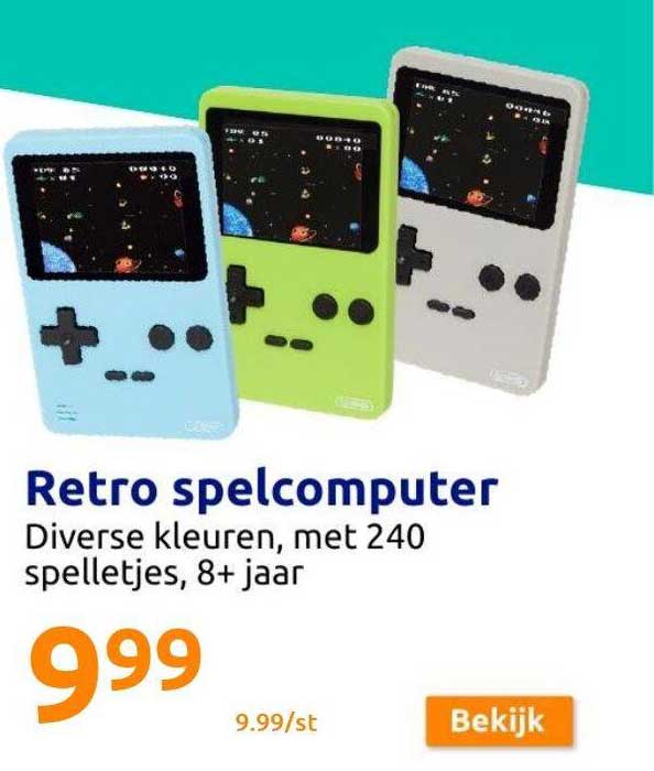 Retro Spelcomputer Aanbieding bij Action - 1Folders.nl