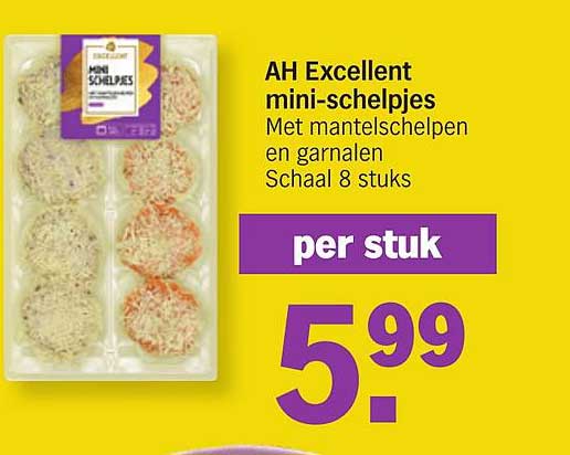 AH Excellent Mini-Schelpjes Aanbieding bij Albert Heijn - 1Folders.nl