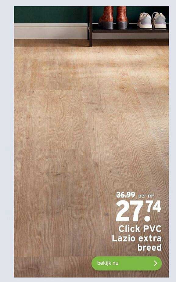 Click PVC Lazio Extra Breed Aanbieding bij GAMMA - 1Folders.nl