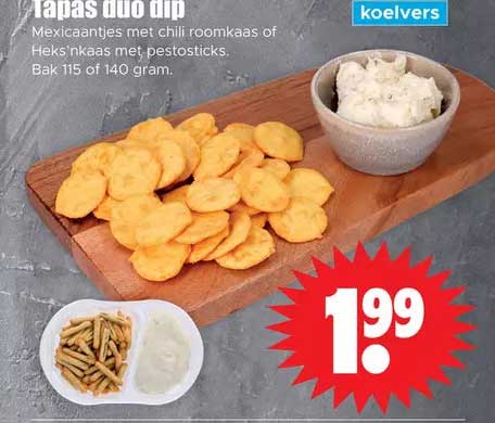 Tapas Duo Dip Aanbieding bij Dirk - 1Folders.nl
