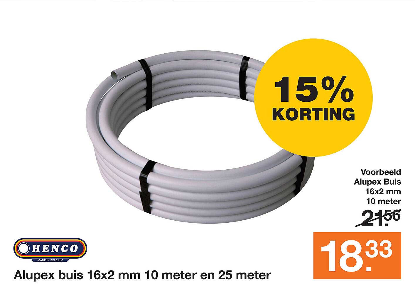 Henco Alupex Buis 16x2 Mm 10 Meter En 25 Meter 15% Korting Aanbieding ...