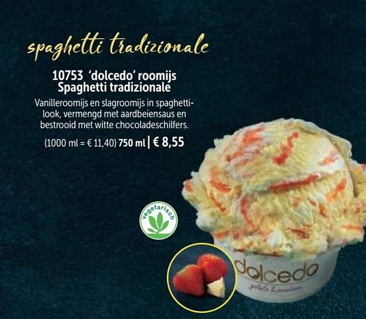 'Dolcedo' Roomijs Spaghetti Tradizionale Aanbieding bij Bofrost ...
