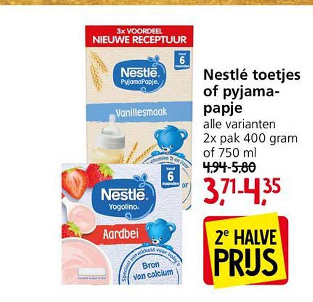 Nestle Toetjes Of Pyjama - Papje Aanbieding bij Jan Linders - 1Folders.nl