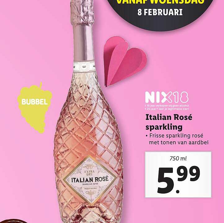 Italian Rosé Sparkling Aanbieding bij Lidl - 1Folders.nl