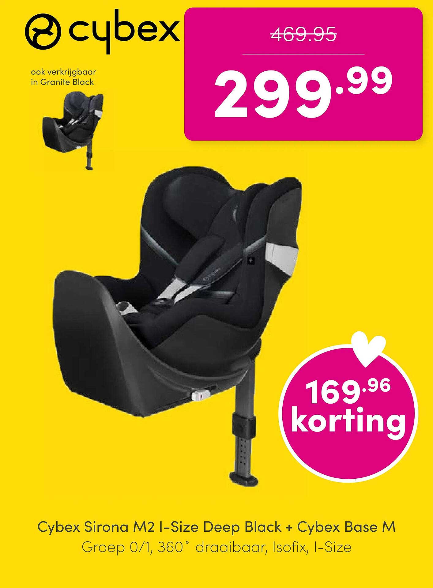 Cybex Sirona M2 I-Size Deep Black Autostoel + Cybex Base M Aanbieding ...