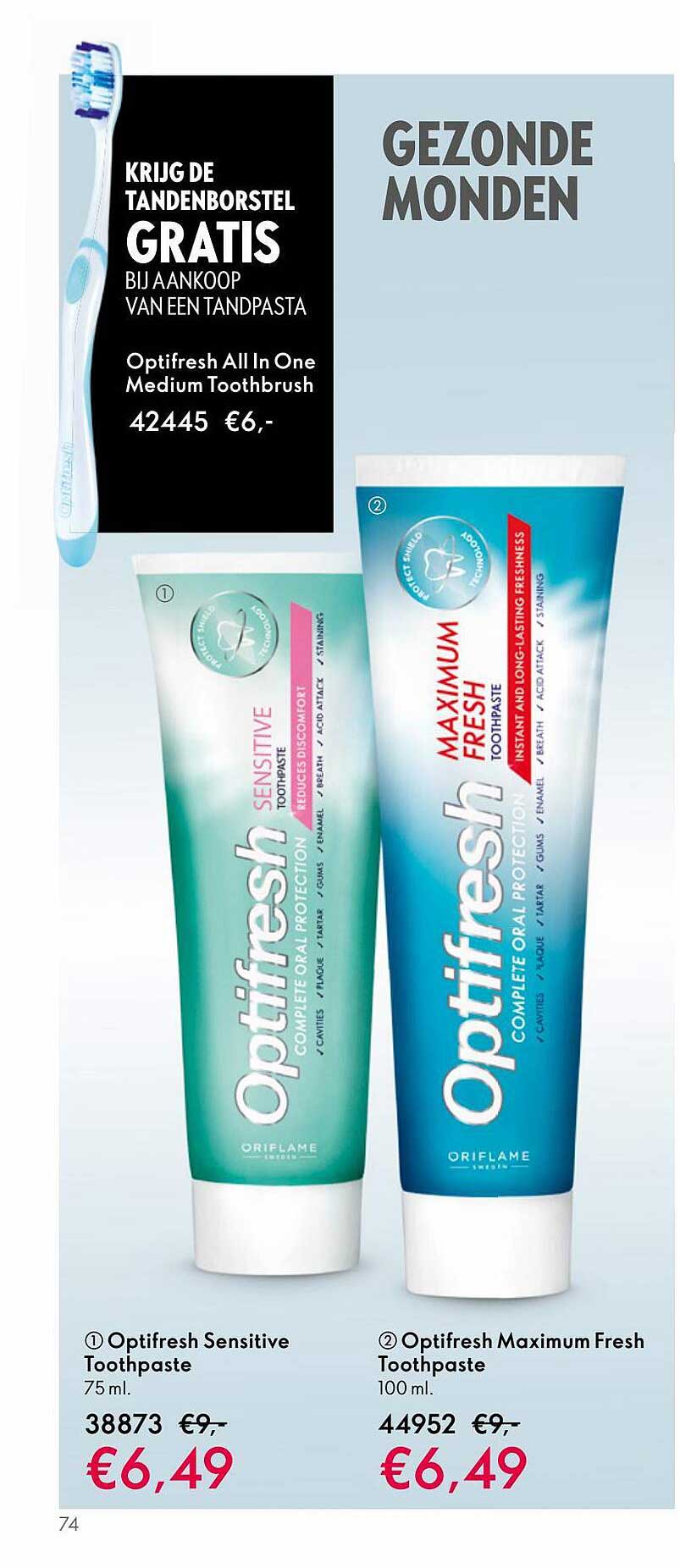 Optifresh Sensitive Toothpaste Of Optifresh Maximum Fresh Toothpaste ...