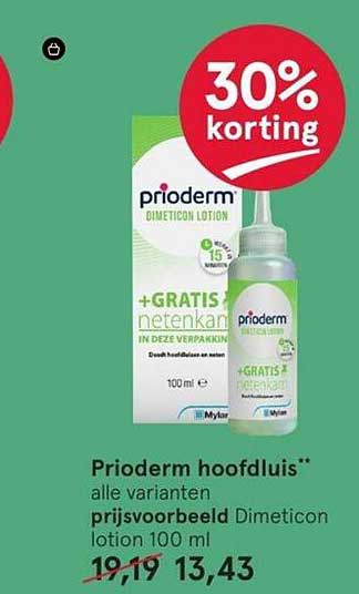 Prioderm Hoofdluis 30% Korting Aanbieding bij Etos - 1Folders.nl