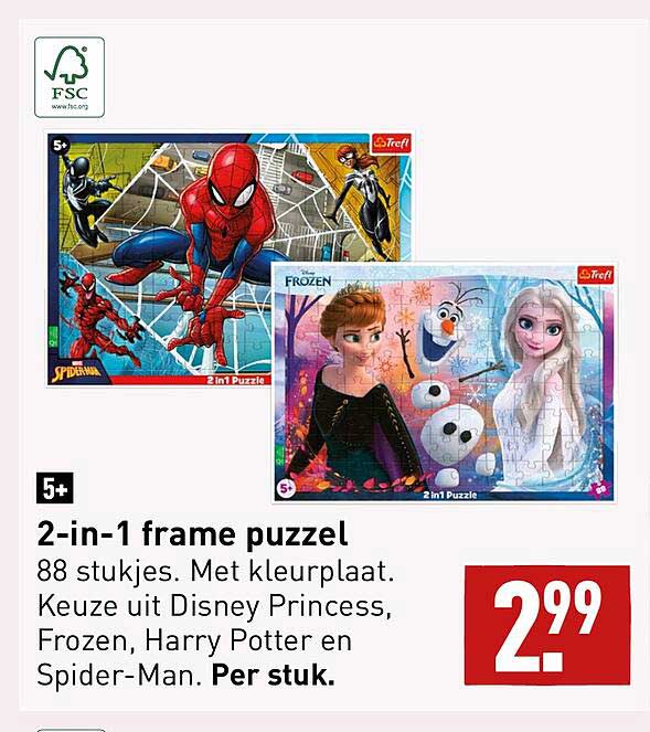 2-In-1 Frame Puzzel Aanbieding bij ALDI - 1Folders.nl