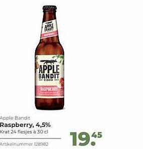 Apple Bandit Raspberry, 4,5% Aanbieding bij Bidfood - 1Folders.nl