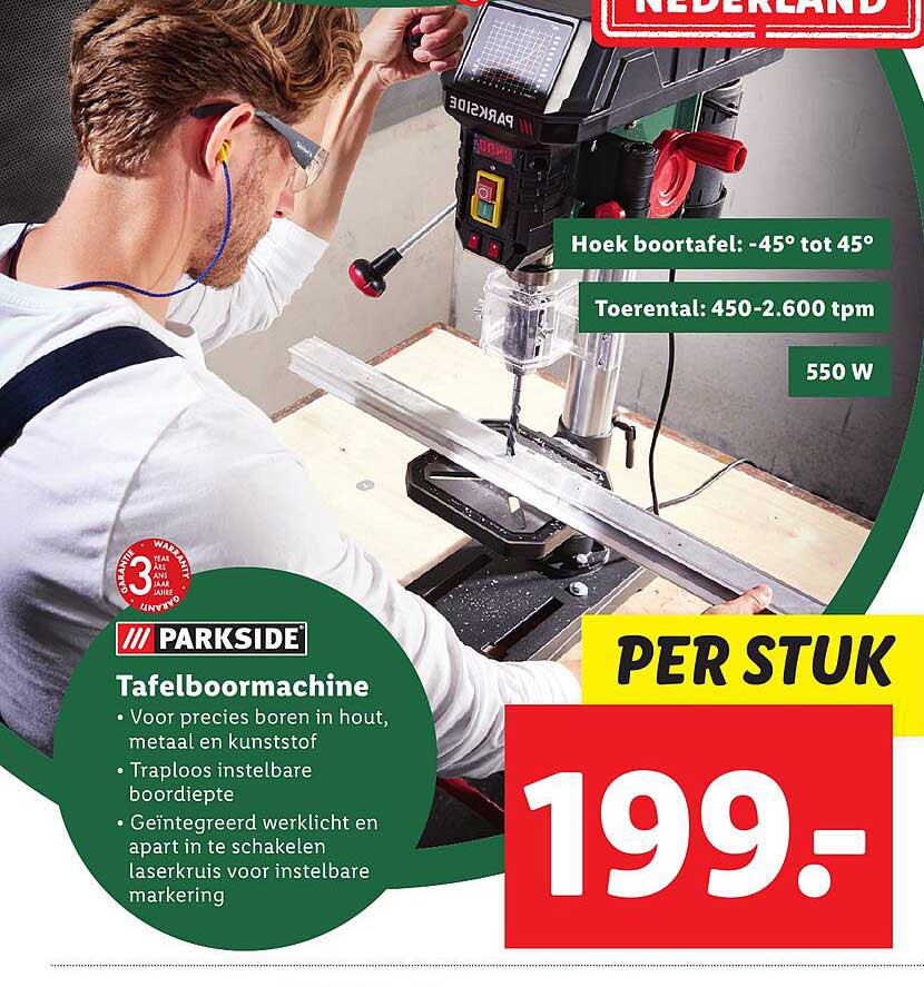 Parkside Tafelboormachine Aanbieding bij Lidl - 1Folders.nl