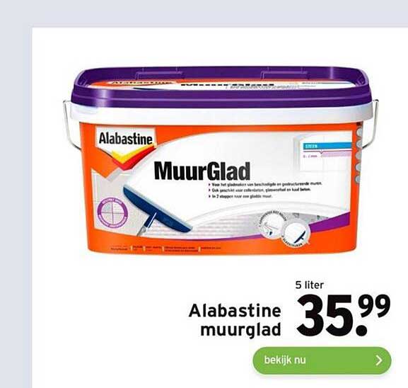 Alabastine Muurglad Aanbieding bij GAMMA - 1Folders.nl