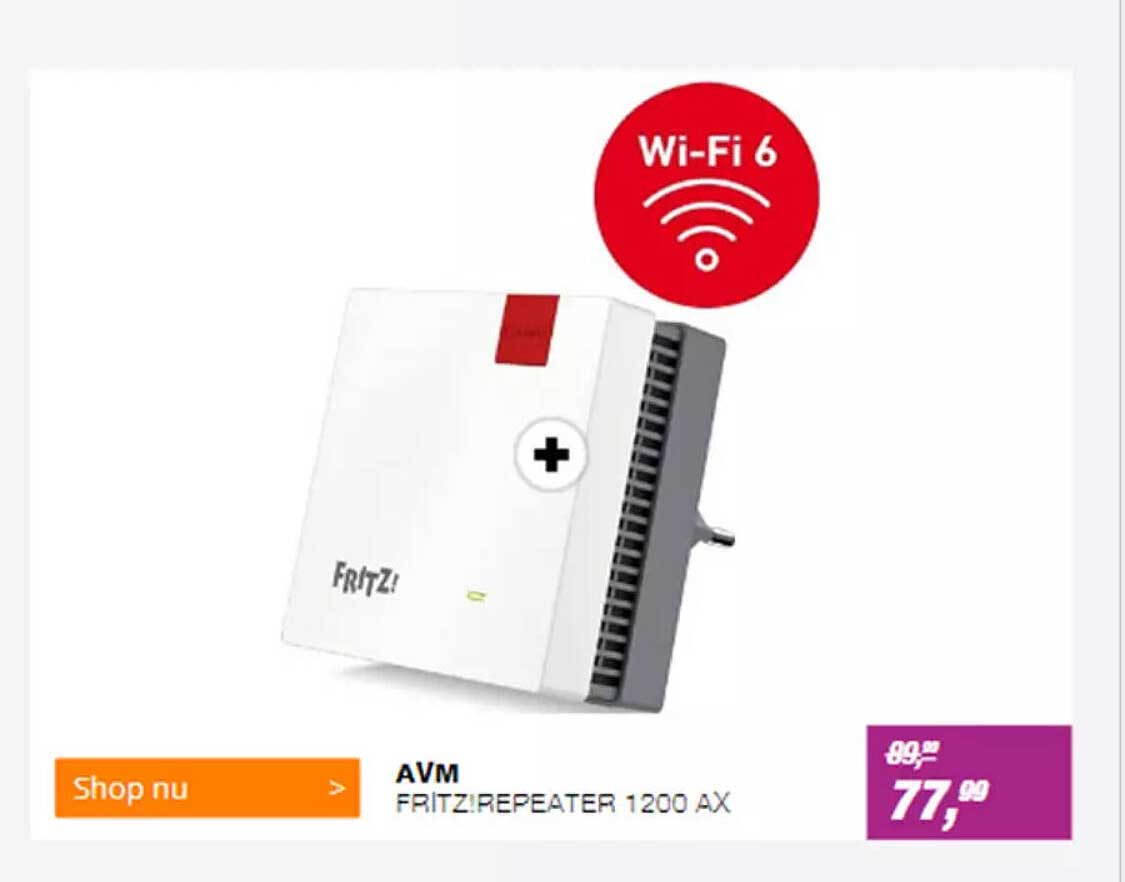 AVM Fritz!Repeater 1200 AX Aanbieding bij EP - 1Folders.nl