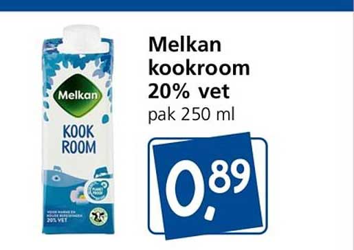 Melkan Kookroom 20% Vet Aanbieding bij Jan Linders - 1Folders.nl