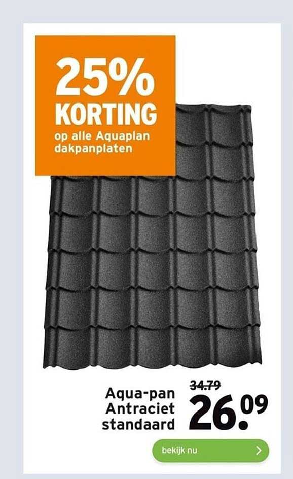 Aqua-Pan Antraciet Standaard Aanbieding bij GAMMA - 1Folders.nl