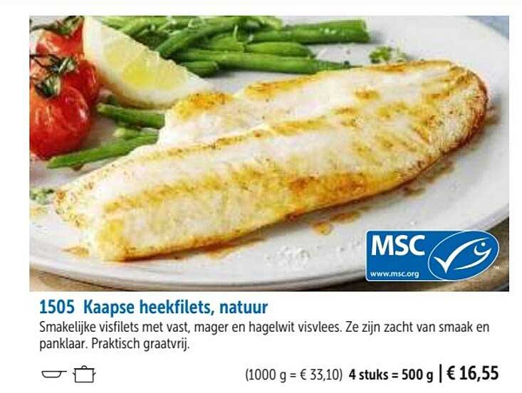 Kaapse Heekfilets Natuur Aanbieding bij Bofrost - 1Folders.nl