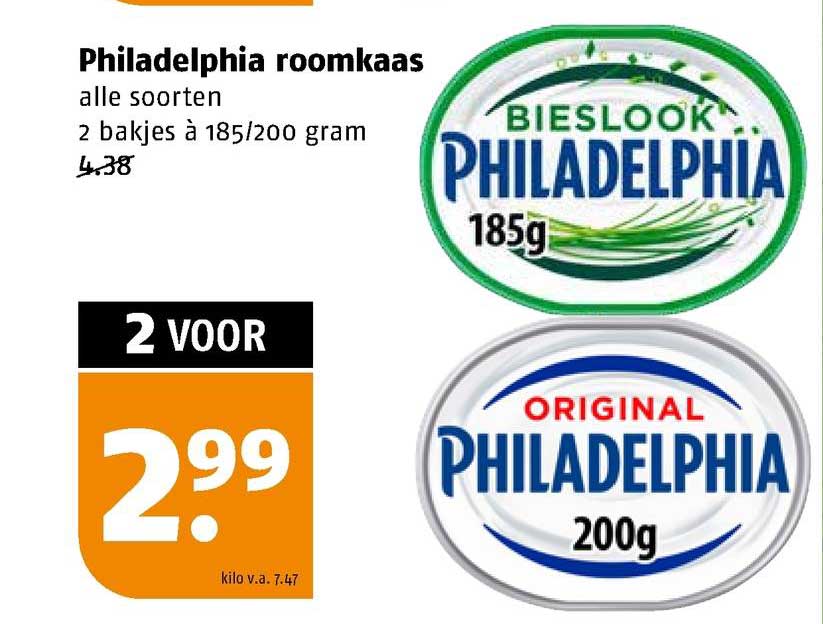 Philadelphia Roomkaas Aanbieding bij Poiesz - 1Folders.nl