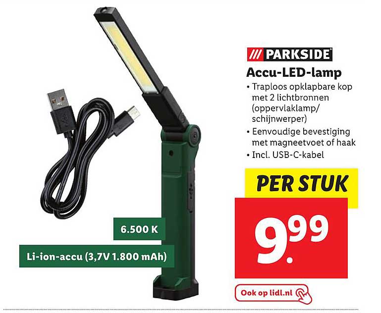 Parkside Accu-Led-Lamp Aanbieding bij Lidl - 1Folders.nl
