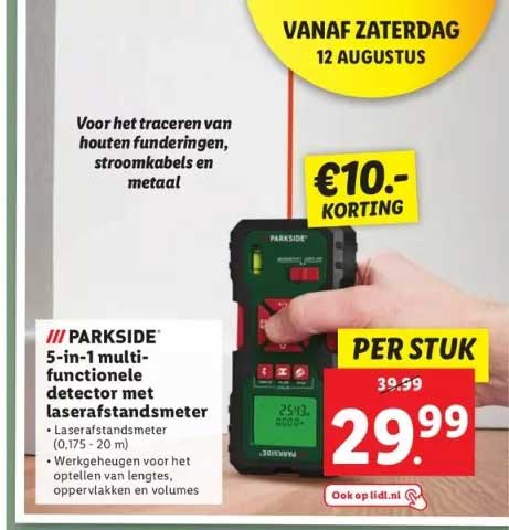 Parkside 5-In-1 Multifunctionele Detector Met Laserafstandsmeter ...