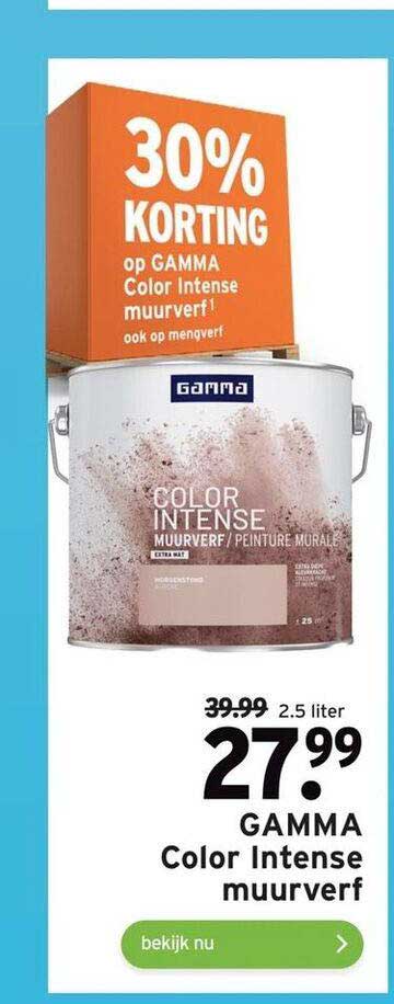 Gamma Color Intense Muurverf 30% Korting Aanbieding bij GAMMA - 1Folders.nl