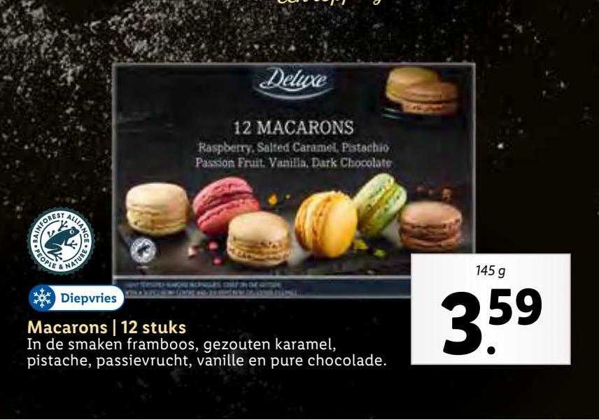 Deluxe Macarons | 12 Stuks Aanbieding bij Lidl - 1Folders.nl