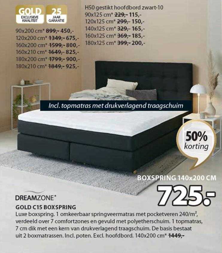 Dreamzone Gold C15 Boxspring Aanbieding bij Jysk - 1Folders.nl