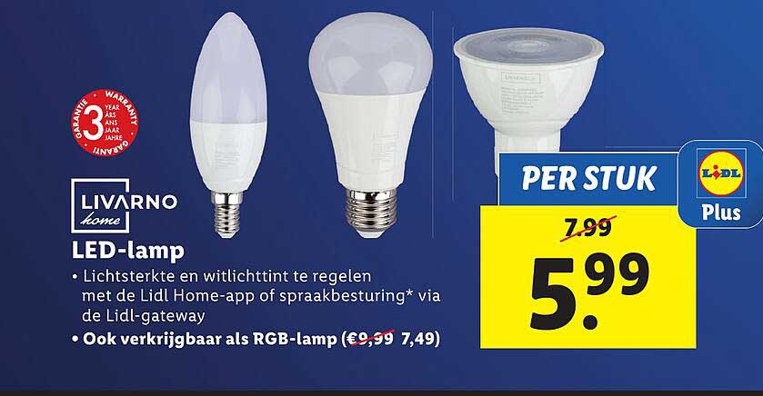 Livarno Home LED-Lamp Aanbieding bij Lidl - 1Folders.nl