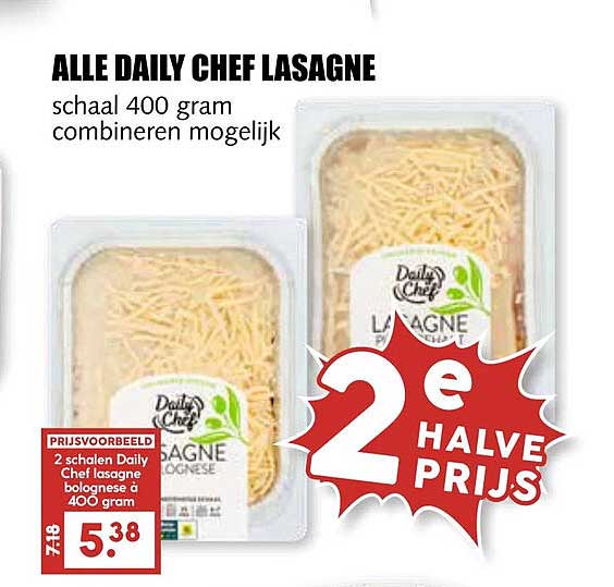 Alle Daily Chef Lasagne Aanbieding bij MCD Supermarkt - 1Folders.nl