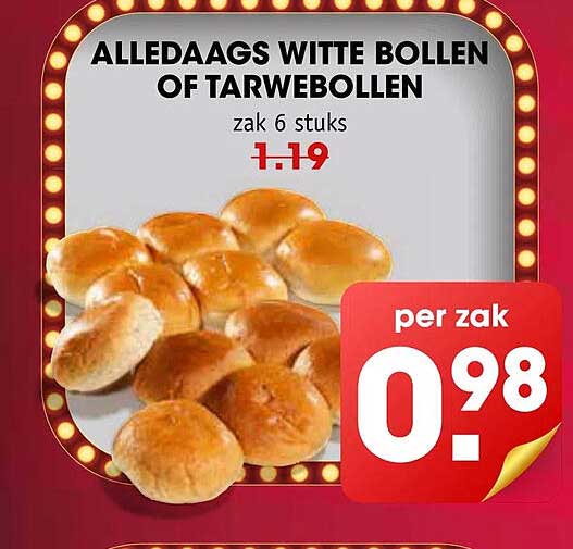 Alledaags Witte Bollen Of Tarwebollen Aanbieding bij Boon's Markt ...