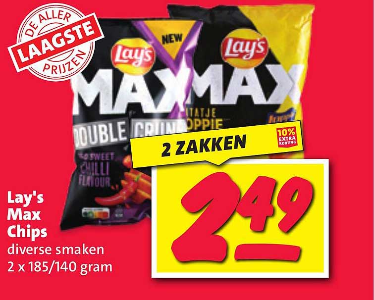 Lay's Max Chips Aanbieding bij Nettorama - 1Folders.nl
