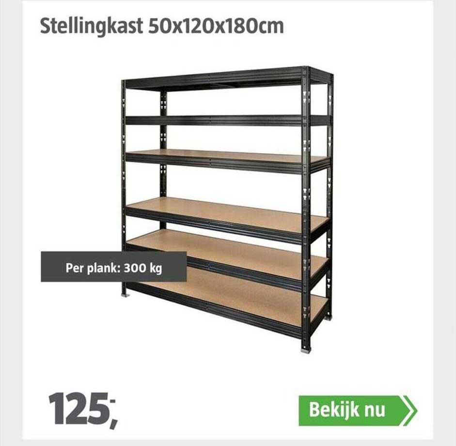 Stellingkast 50x120x180cm Aanbieding bij BAUHAUS - 1Folders.nl