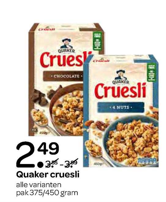 Quaker Cruesli Aanbieding bij Spar - 1Folders.nl