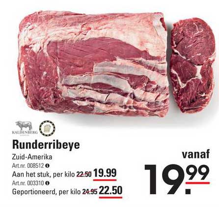 Runderribeye Aanbieding bij Sligro - 1Folders.nl