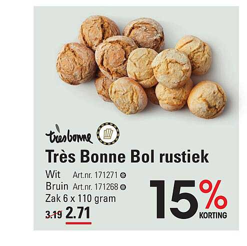 Très Bonne Bol Rustiek 15% Korting Aanbieding bij De Kweker - 1Folders.nl
