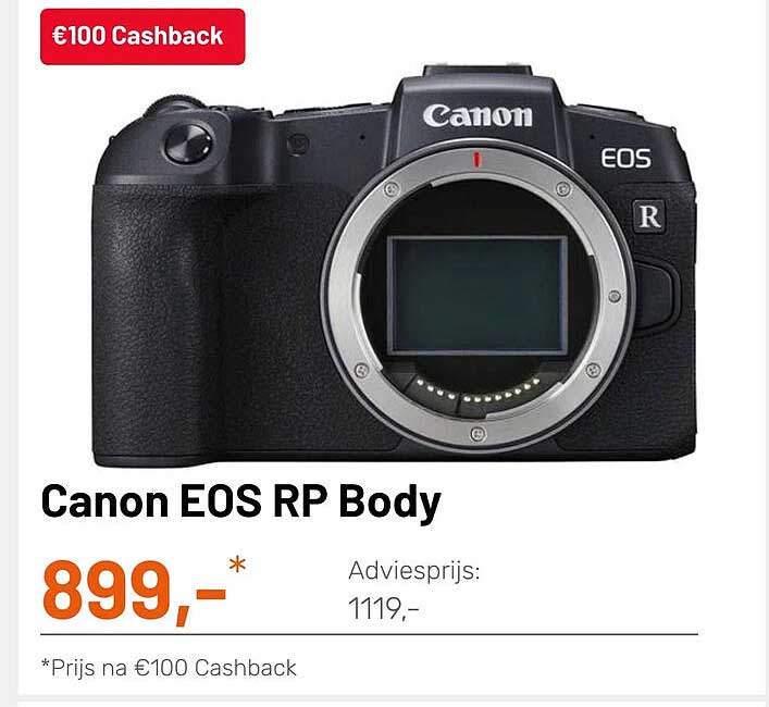 Canon EOS RP Body Aanbieding bij Kamera Express - 1Folders.nl