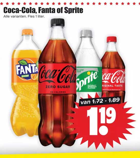 Coca-Cola, Fanta Of Sprite Aanbieding bij Dirk - 1Folders.nl