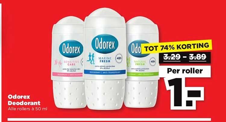 Odorex Deodorant Aanbieding bij PLUS - 1Folders.nl