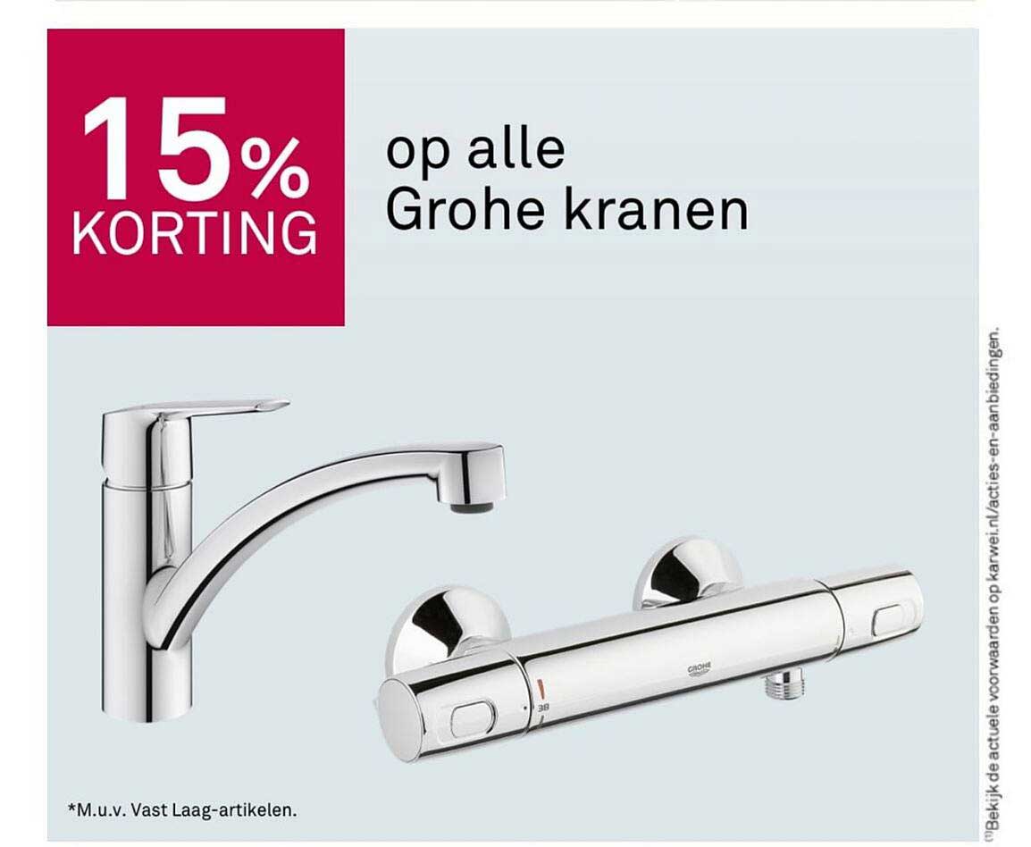 Op Alle Grohe Kranen Aanbieding bij Karwei - 1Folders.nl