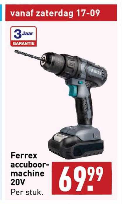 Ferrex Accuboormachine 20V Aanbieding bij ALDI - 1Folders.nl