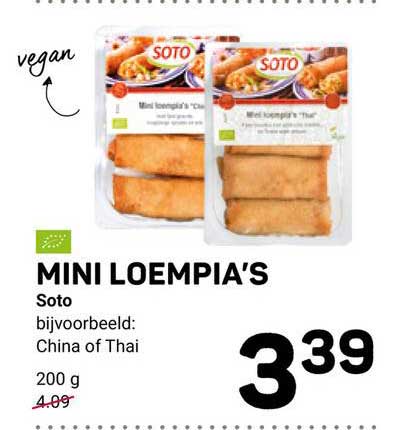 Mini Loempia's Soto Aanbieding bij Ekoplaza - 1Folders.nl
