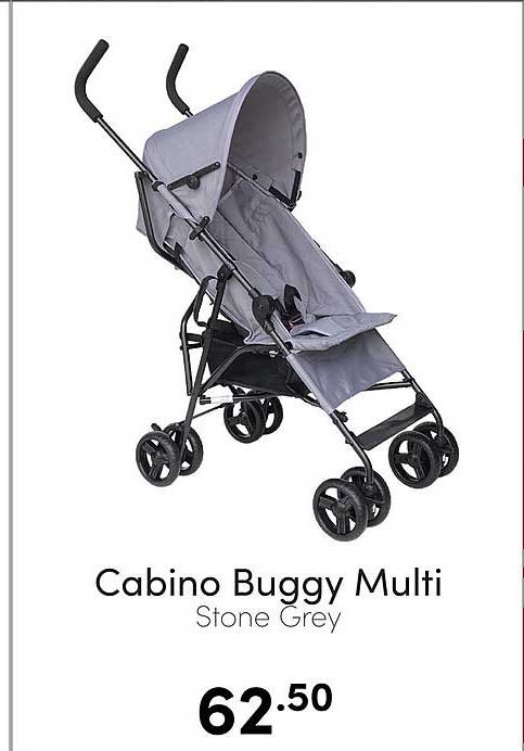 Cabino Buggy Multi Stone Grey Aanbieding bij Baby & Tiener - 1Folders.nl