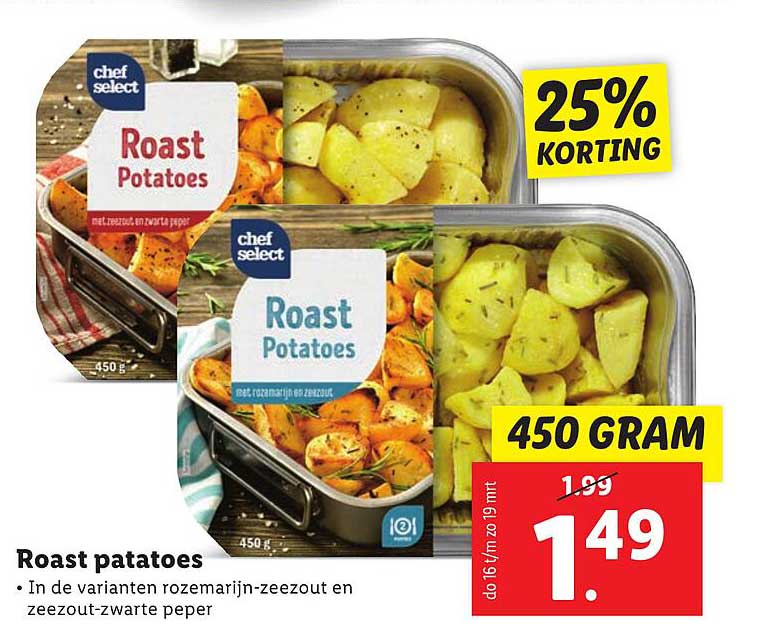 Chef Select Roast Patatoes Aanbieding bij Lidl - 1Folders.nl