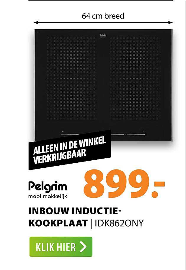 Pelgrim Inbouw Inductiekookplaat | IDK862ONY Aanbieding bij Expert ...