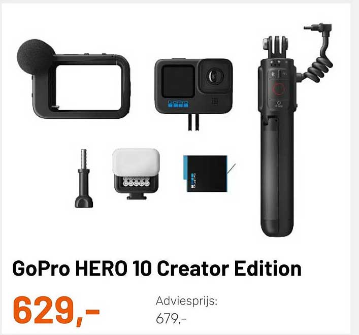 GoPro Hero 10 Creator Edition Aanbieding bij Kamera Express - 1Folders.nl