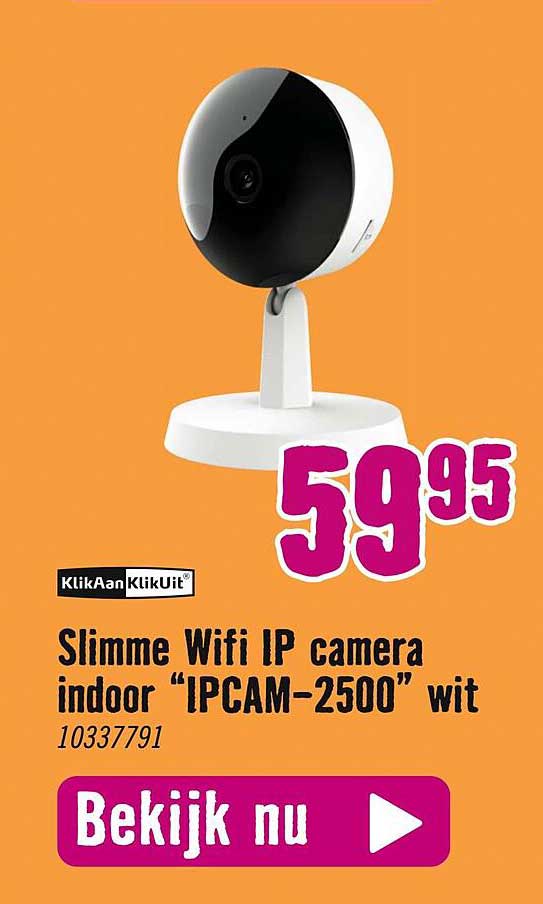KlikAanKlikUit Slimme Wifi IP Camera Indoor "IPCAM-2500" Wit Aanbieding ...