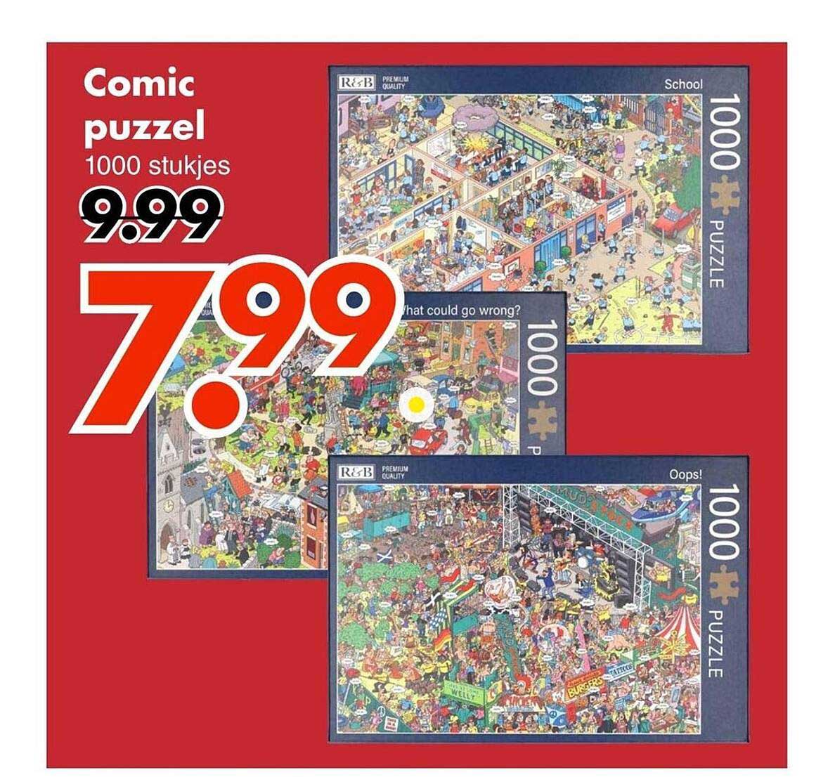 Comic Puzzel Aanbieding bij Wibra - 1Folders.nl