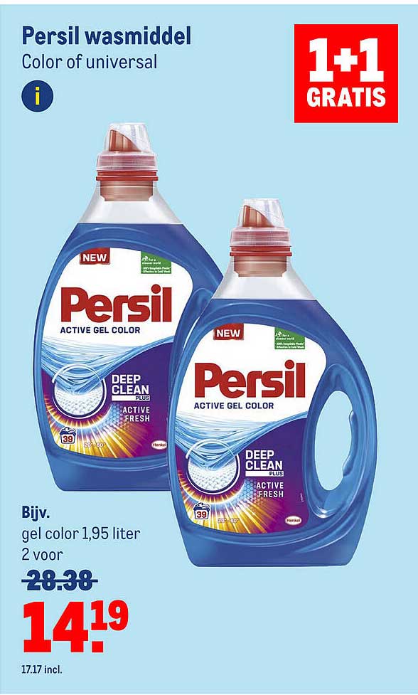 Persil Wasmiddel Bijv 1+1 Gratis Aanbieding bij Makro - 1Folders.nl