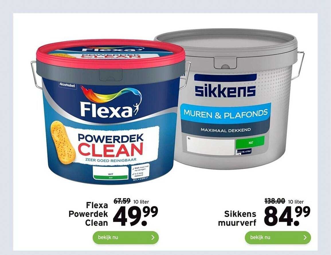 Flexa Powerdek Clean Of Sikkens Muurverf Aanbieding bij GAMMA - 1Folders.nl